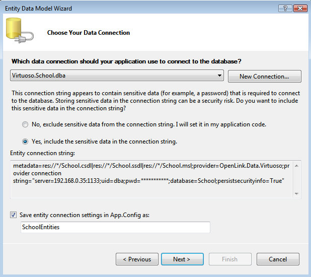 2 7 3 Generating The School Entity Data Mode